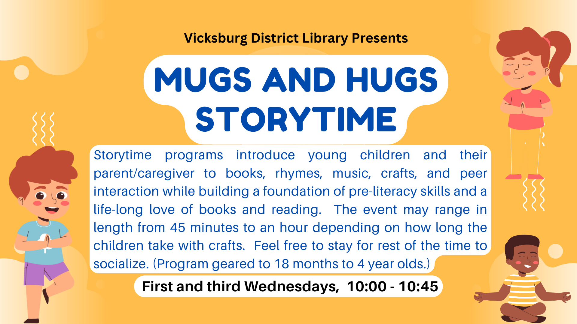 Infants, Toddlers & Preschoolers – Vicksburg District Library